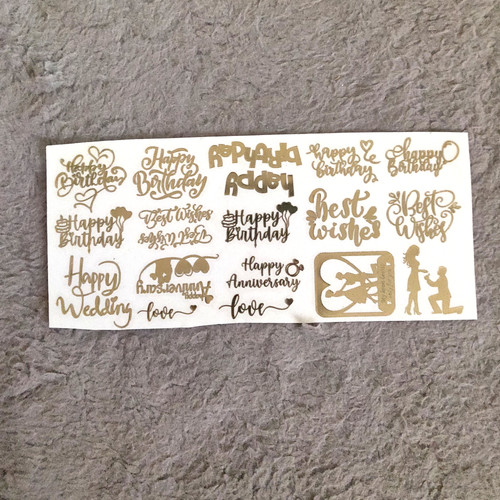 Metal transfer stickers - Assorted wishes and quotes | Rizzisartncrafts