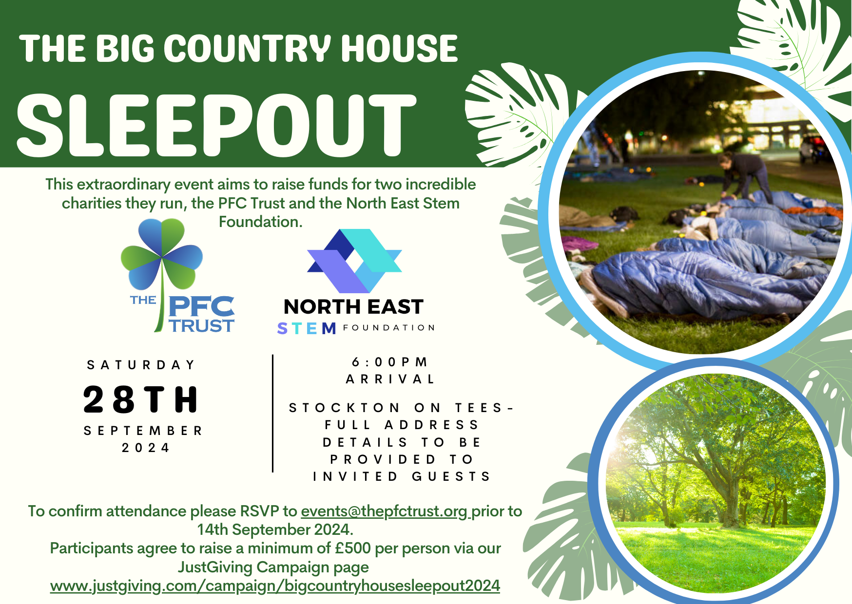 The Big Country House Sleepout | The PFC Trust