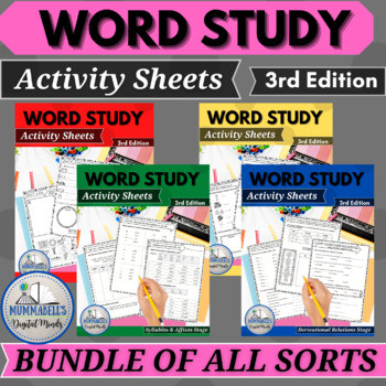 Words Their Way™ BUNDLE of ALL Practice Activity Sheets - 3rd Edition ...