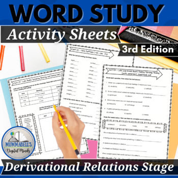 Words Their Way™ for Derivational Relations Activity Sheets - 3rd Edition | Mummabell Teaching R