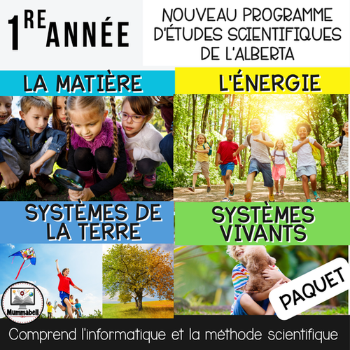 FRENCH Grade 1 BUNDLE for New Science Curriculum | Mummabell Teaching R