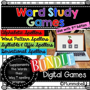 Words Their Way™ - BUNDLE of Digital Self-Checking Word Study Games 3rd ...