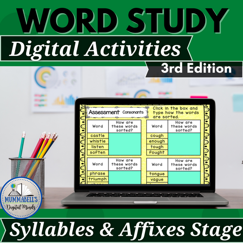 Words Their Way™ DIGITAL Activities - Syllables and Affixes Spellers ...