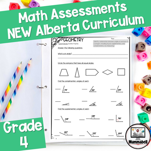 Grade 4 Math Assessments - NEW ALBERTA MATH CURRICULUM | Mummabell ...