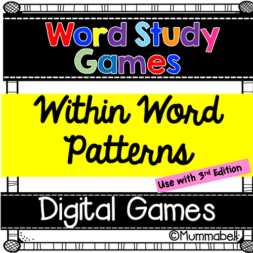 Words Their Way™ - Digital Self-Checking Word Study Games for 'Within Words' | Mummabell Teaching R