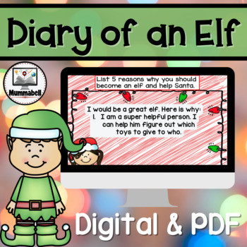 Diary of an Elf - Digital and PDF Writing Activities | Mummabell Teaching R