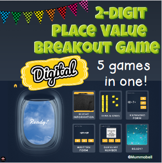 2-Digit Place Value Digital Breakout Game | Mummabell Teaching R