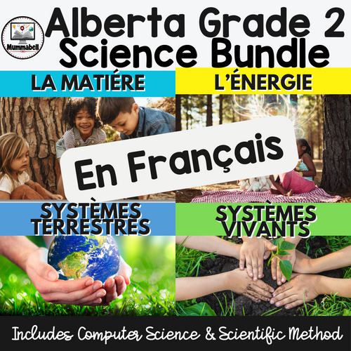 FRENCH Grade 2 BUNDLE for New Science Curriculum | Mummabell Teaching R