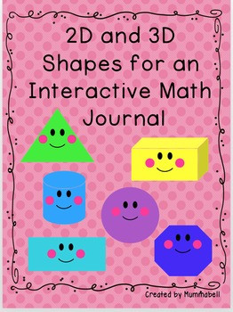 2D & 3D Shapes for Interactive Math Journal | Mummabell Teaching R