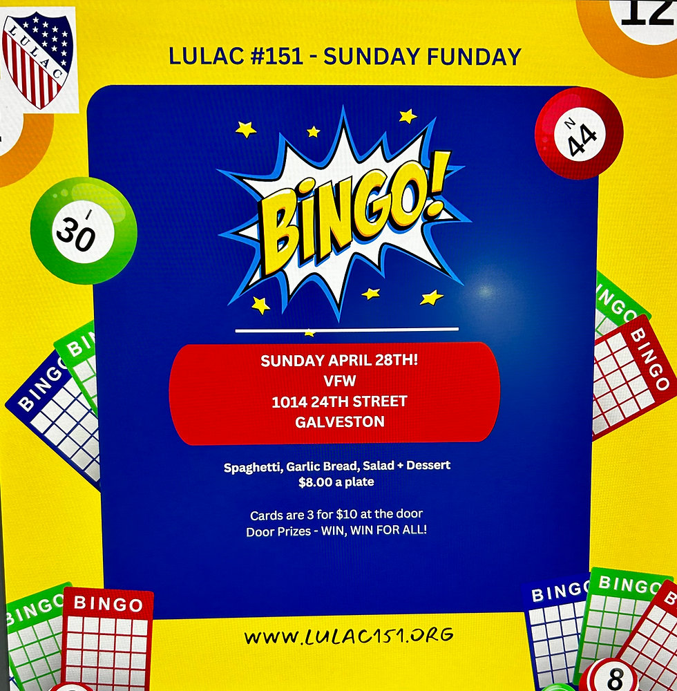 BINGO - SUNDAY FUNDAY NIGHT!