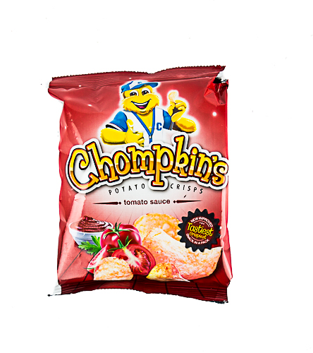 Chompkins Potato Crisps in Tomato Sauce | Zimfoods Uk