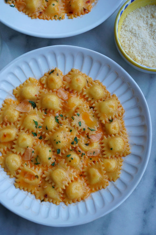 Lobster Raviolini With Scampi Sauce