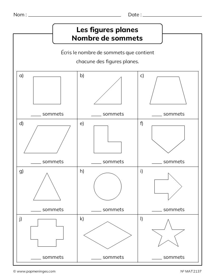 Les figures planes - Nombre de sommets | PopMéninges