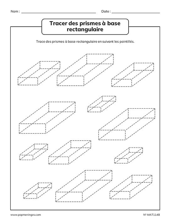 Tracer des prismes à base rectangulaire | PopMéninges