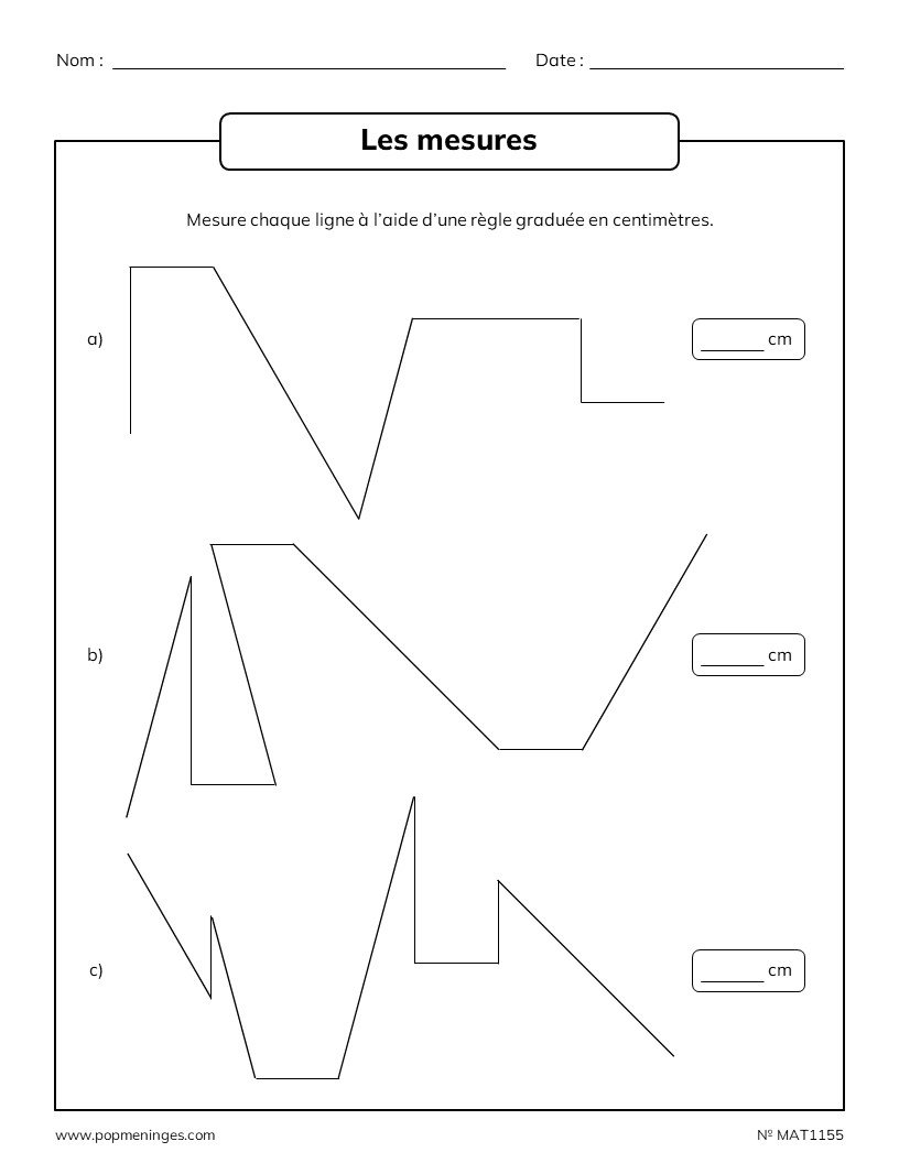 Les mesures - Lignes brisées | PopMéninges