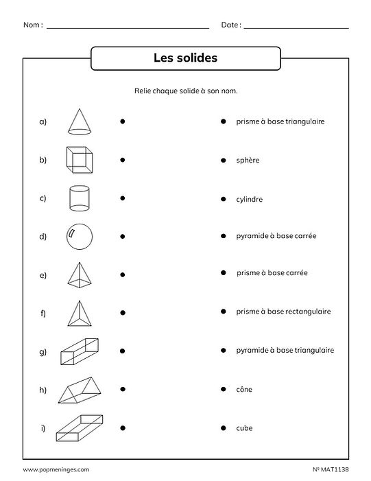 Les solides - Noms | PopMéninges