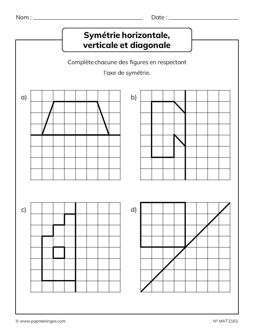 Symétrie horizontale, verticale et diagonale | PopMéninges