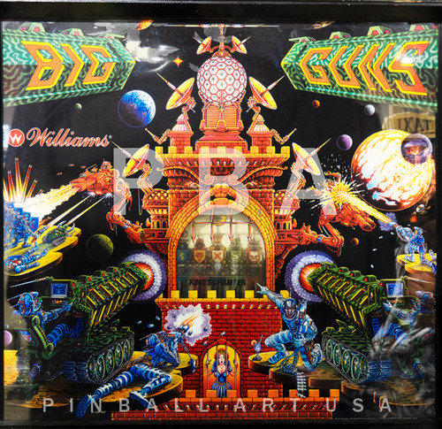 Big Guns 1987 Williams Backglass | Pinball Art USA