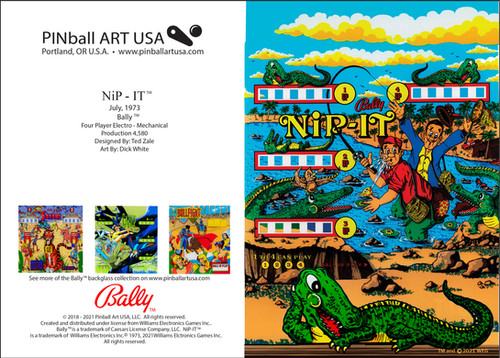 Nip It Greeting Card | Pinball Art USA