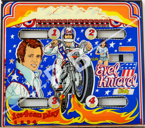 Evel Knievel 1978 Bally Backglass | Pinball Backglass