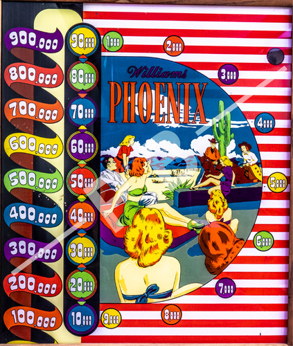 Phoenix 1949 Williams Backglass | Pinball Backglass