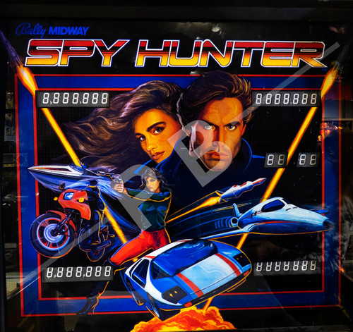 Spy Hunter 1984 Bally Midway Backglass | Pinball Backglass