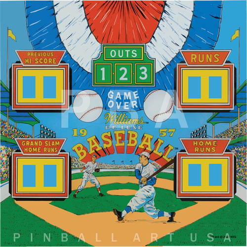 1957 Baseball Deluxe 1957 Williams | Pinball Art USA