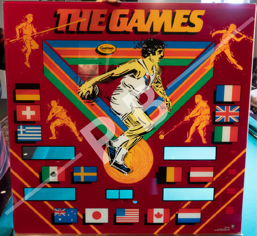 The Games Gottlieb Backglass | Pinball Backglass