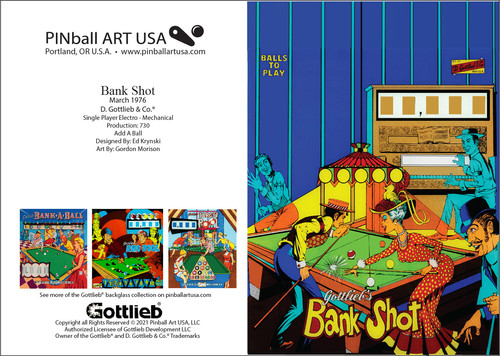 Bank Shot Greeting Card | Pinball Art USA