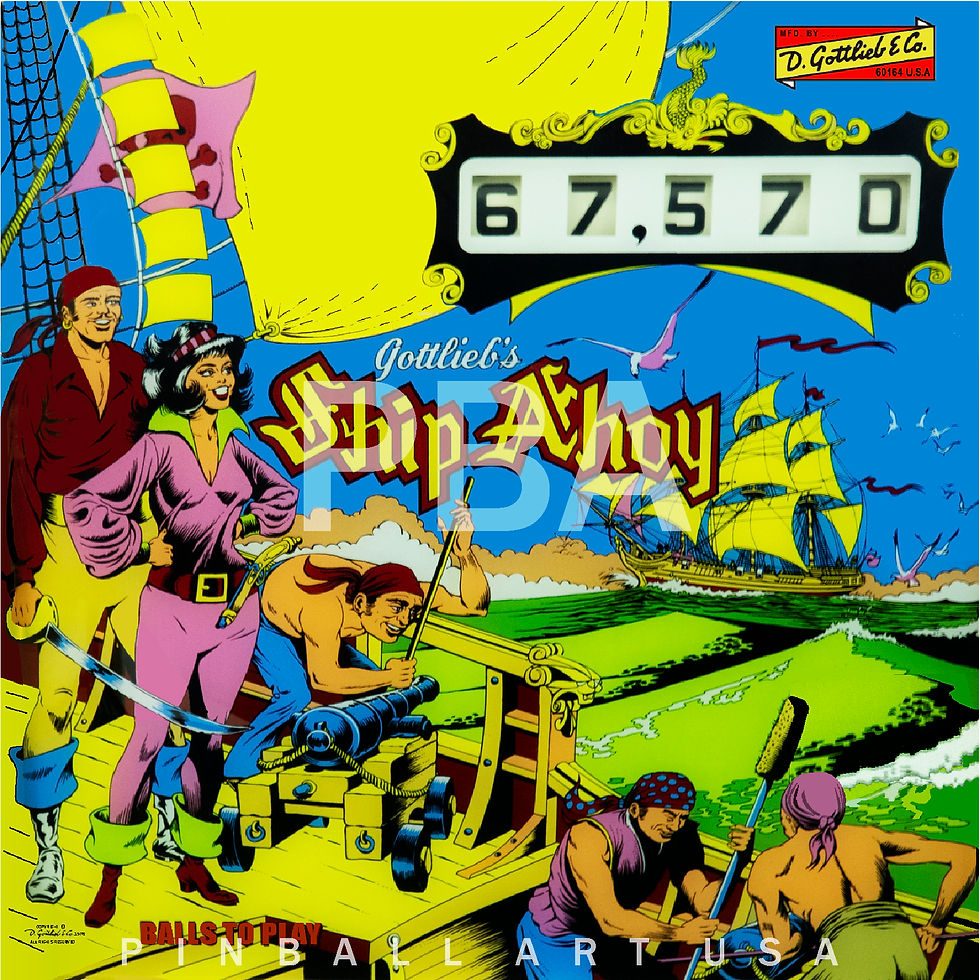 Ship Ahoy 1976 Gottlieb | Pinball Art USA
