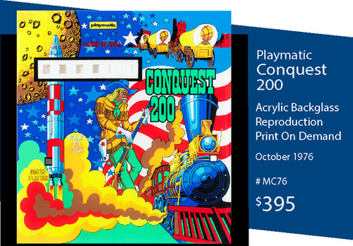 Conquest 200 1976 Playmatic #MC76 | Pinball Backglass