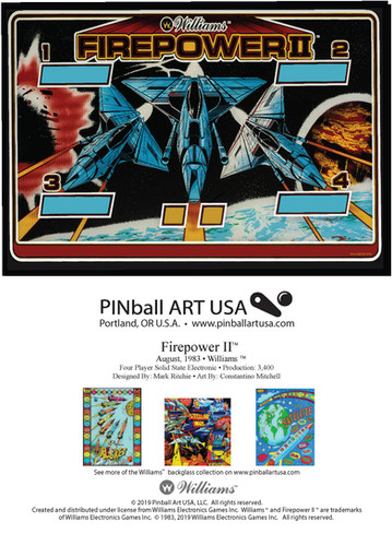 Firepower II Greeting Card | Pinball Art USA