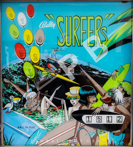 Surfers 1967 Bally Backglass | Pinball Backglass