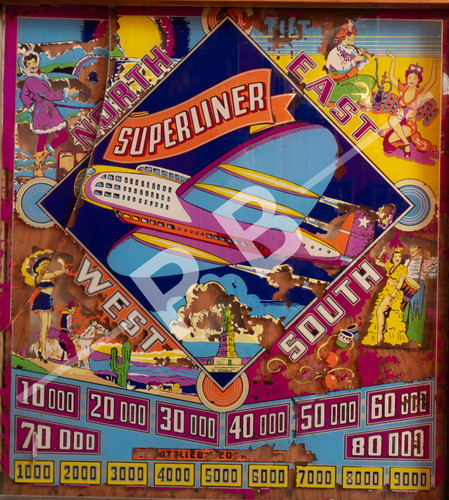 Superliner 1946 Gottlieb Backglass | Pinball Backglass
