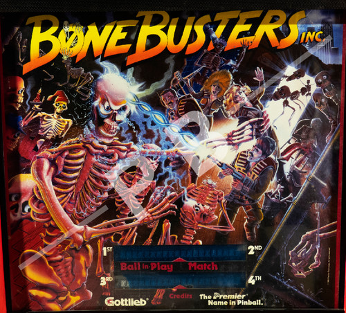Bone Busters 1989 Gottlieb Backglass | Pinball Backglass