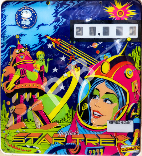 Star Trek 1971 Gottlieb Backglass | Pinball Backglass