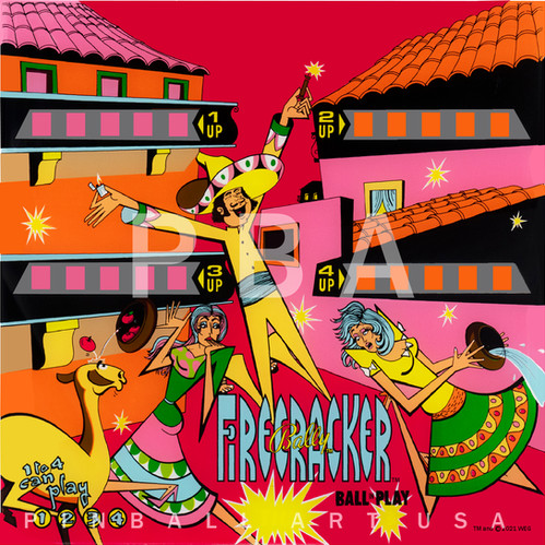 Firecracker 1970 Bally | Pinball Art USA