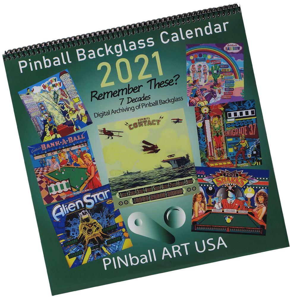 2021 Calendar | Pinball Art USA