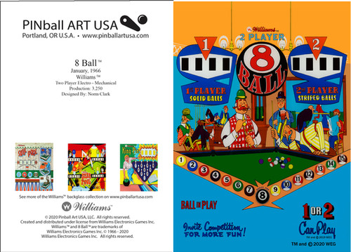 8 Ball Greeting Card | Pinball Art USA