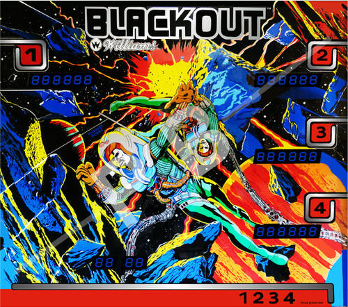 Blackout 1980 Williams Blackout | Pinball Backglass
