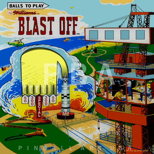 Blast Off 1957 Williams | Pinball Art USA