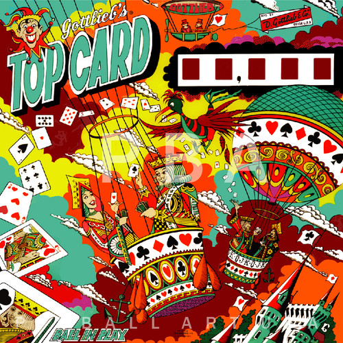 Top Card 1974 Gottlieb | Pinball Art USA
