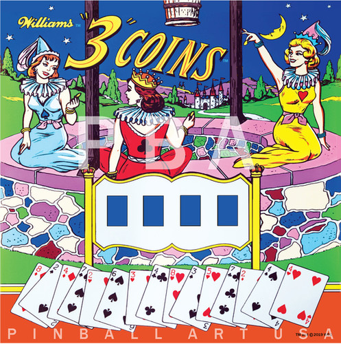 3 Coins 1962 Williams | Pinball Art USA