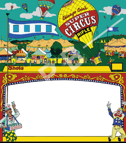 Super Circus Rifle 1969 Chicago Coin | Pinball Backglass