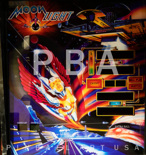 Moon Light 1987 Inder Backglass | Pinball Art USA