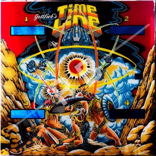 Time Line 1980 Gottlieb Backglass | Pinball Backglass