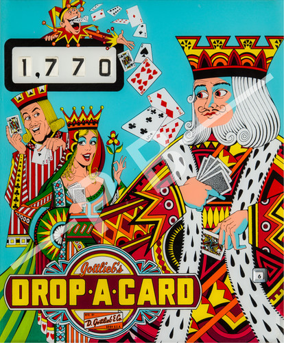 Drop A Card 1971 Gottlieb Backglass | Pinball Backglass