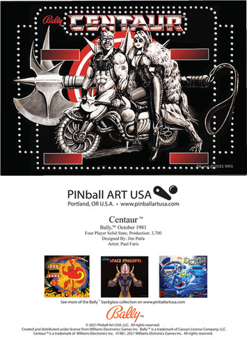 Centaur Greeting Card | Pinball Art USA