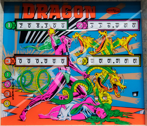 Dragon 1977 Interflip | Pinball Backglass
