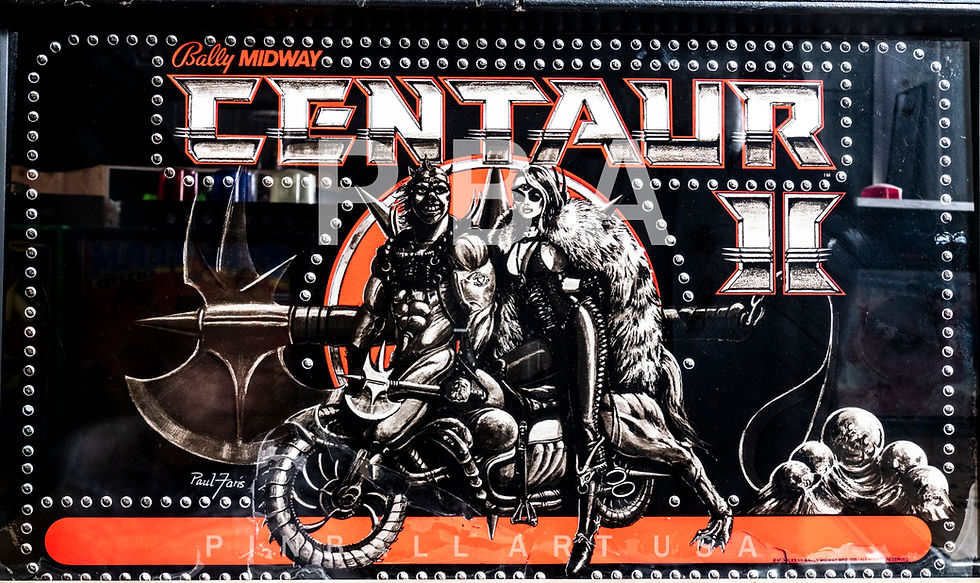 Centaur II 1983 Bally Backglass | Pinball Art USA